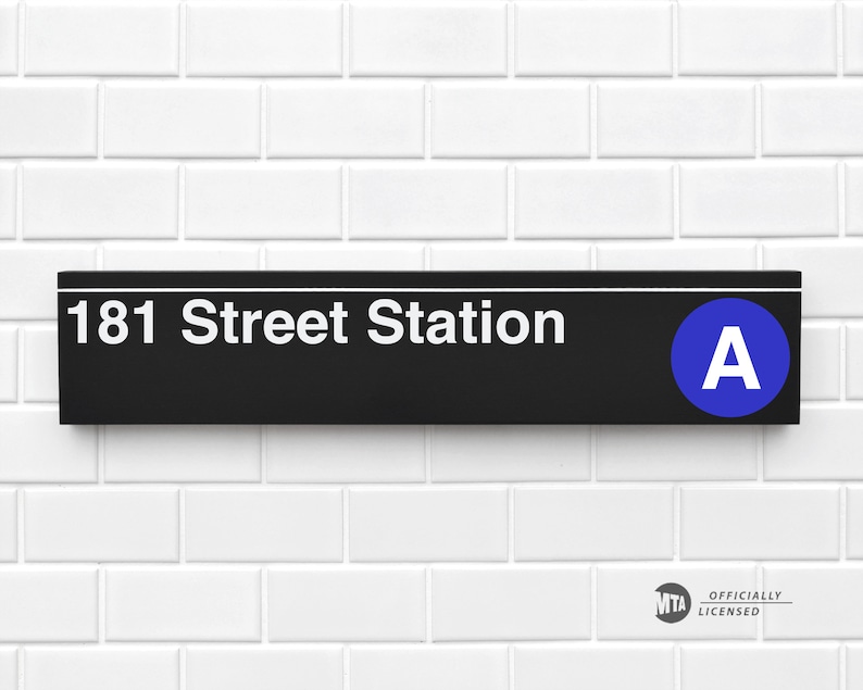 181 Street Station New York City Subway Sign Wood Sign | Etsy