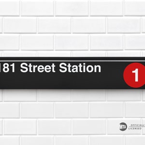 181 Street Station - New York City Subway Sign - Wood Sign - Etsy