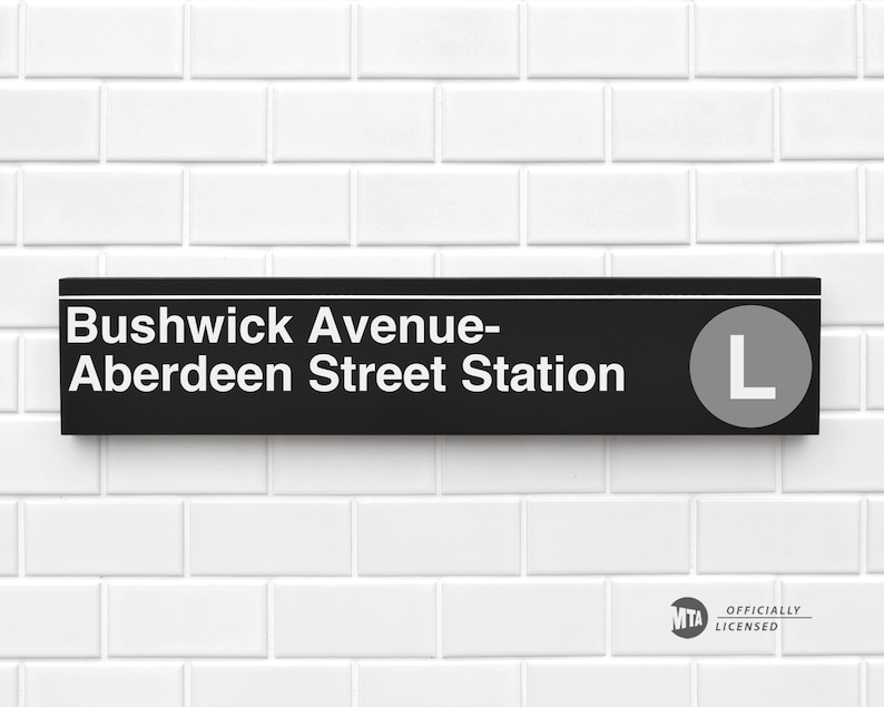 Bushwich Avenue- Aberdeen Street Station - New York City Subway Sign ...