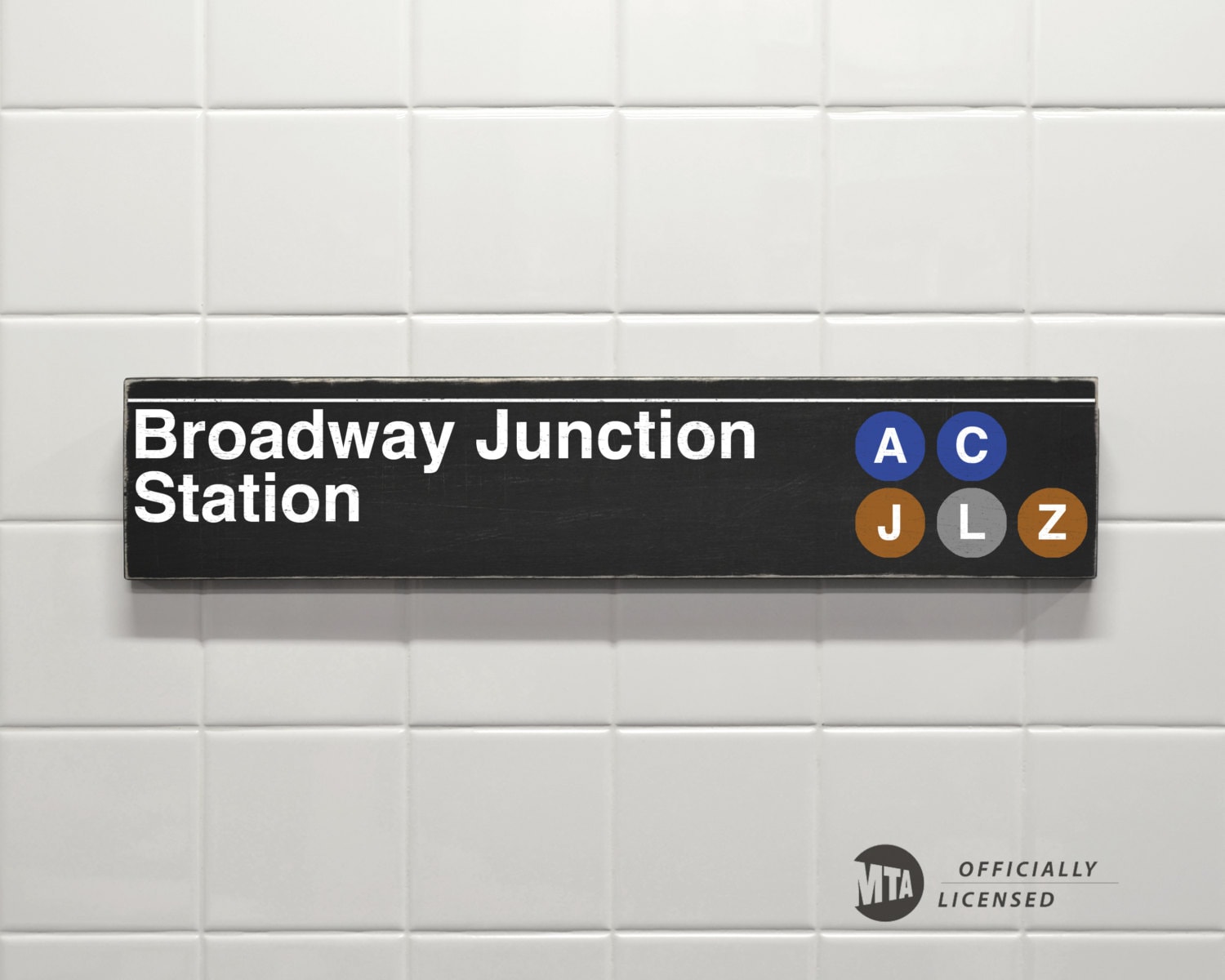 Broadway Junction Station New York City Subway Sign Wood | Etsy