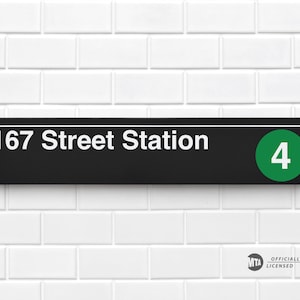 167 Street Station - New York City Subway Sign - Wood Sign - Etsy