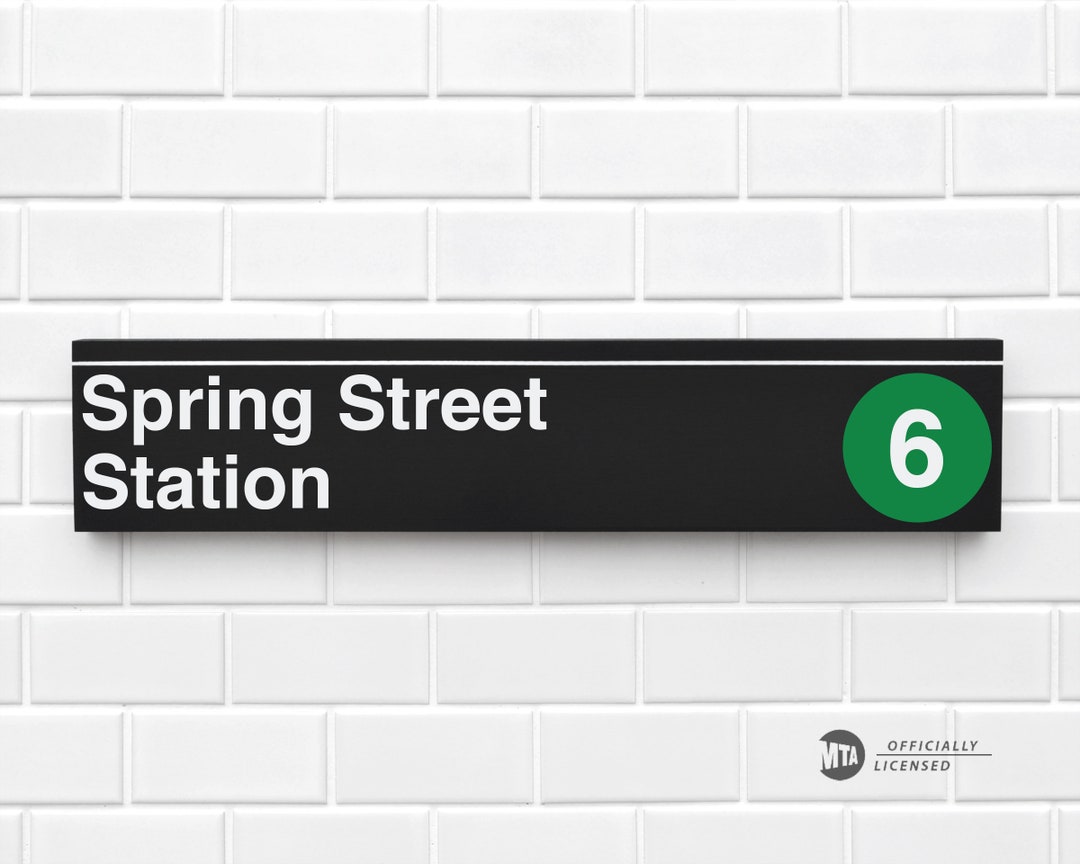 Spring Street Station New York City Subway Sign Wood Sign - Etsy