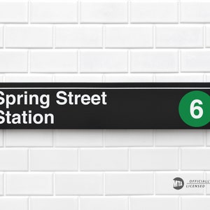 Spring Street Station - New York City Subway Sign - Wood Sign - Etsy