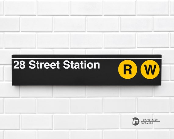 28 Street Station New York City Subway Sign Wood Sign | Etsy