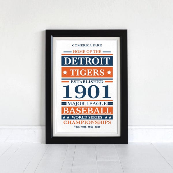 Detroit Tigers Art - Etsy