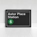 Astor Place Station New York Subway Sign Art Print - Etsy