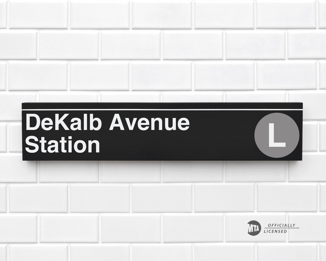 Dekalb Avenue Station - New York City Subway Sign - Wood Sign - Etsy
