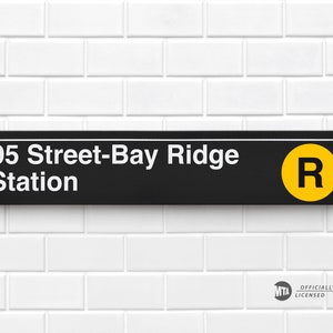 95 Street-bay Ridge Station - New York City Subway Sign - Wood Sign - Etsy