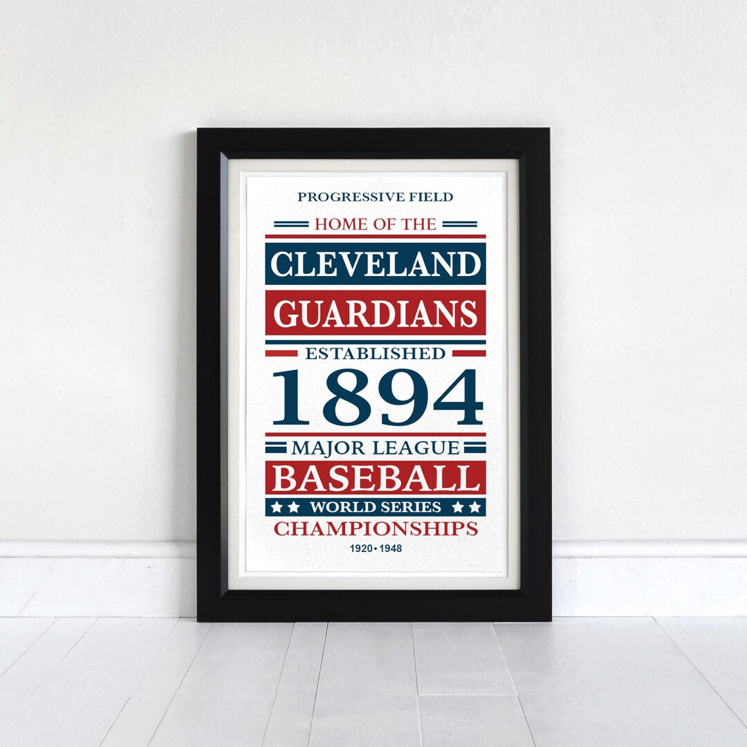 Cleveland Guardians Screen Printed Art Print - Etsy