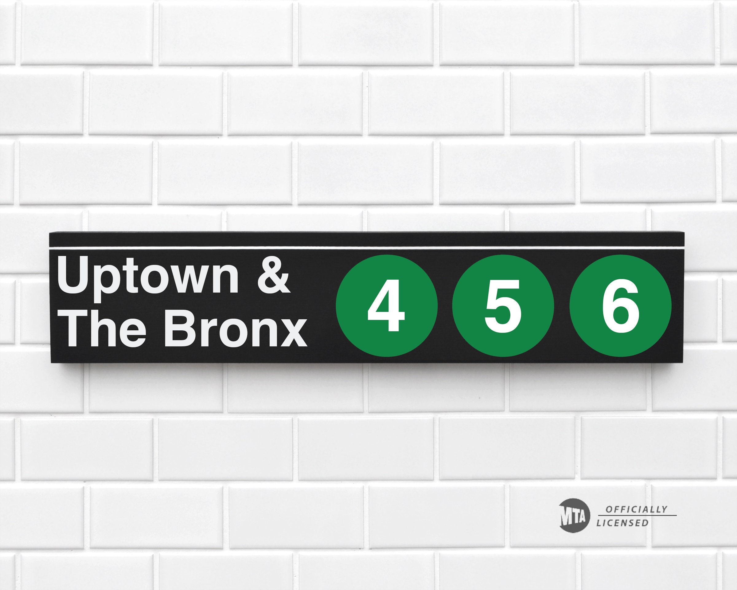 Uptown & the Bronx 4-5-6 Trains New York City Subway Sign - Etsy Canada