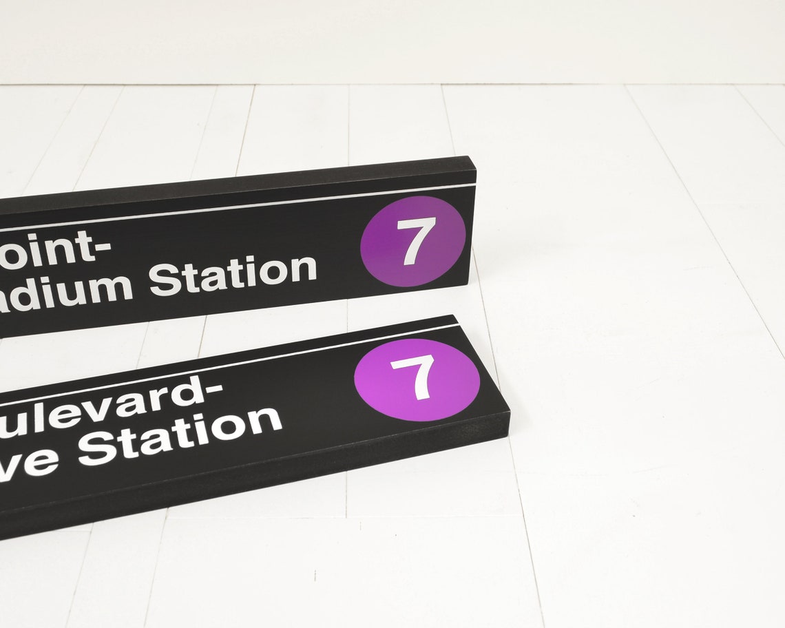 46 Street Station New York City Subway Sign Wood Sign | Etsy