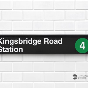 Kingsbridge Road Station - New York City Subway Sign - Wood Sign - Etsy