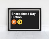 Sheepshead Bay Station New York Subway Sign Art Print - Etsy