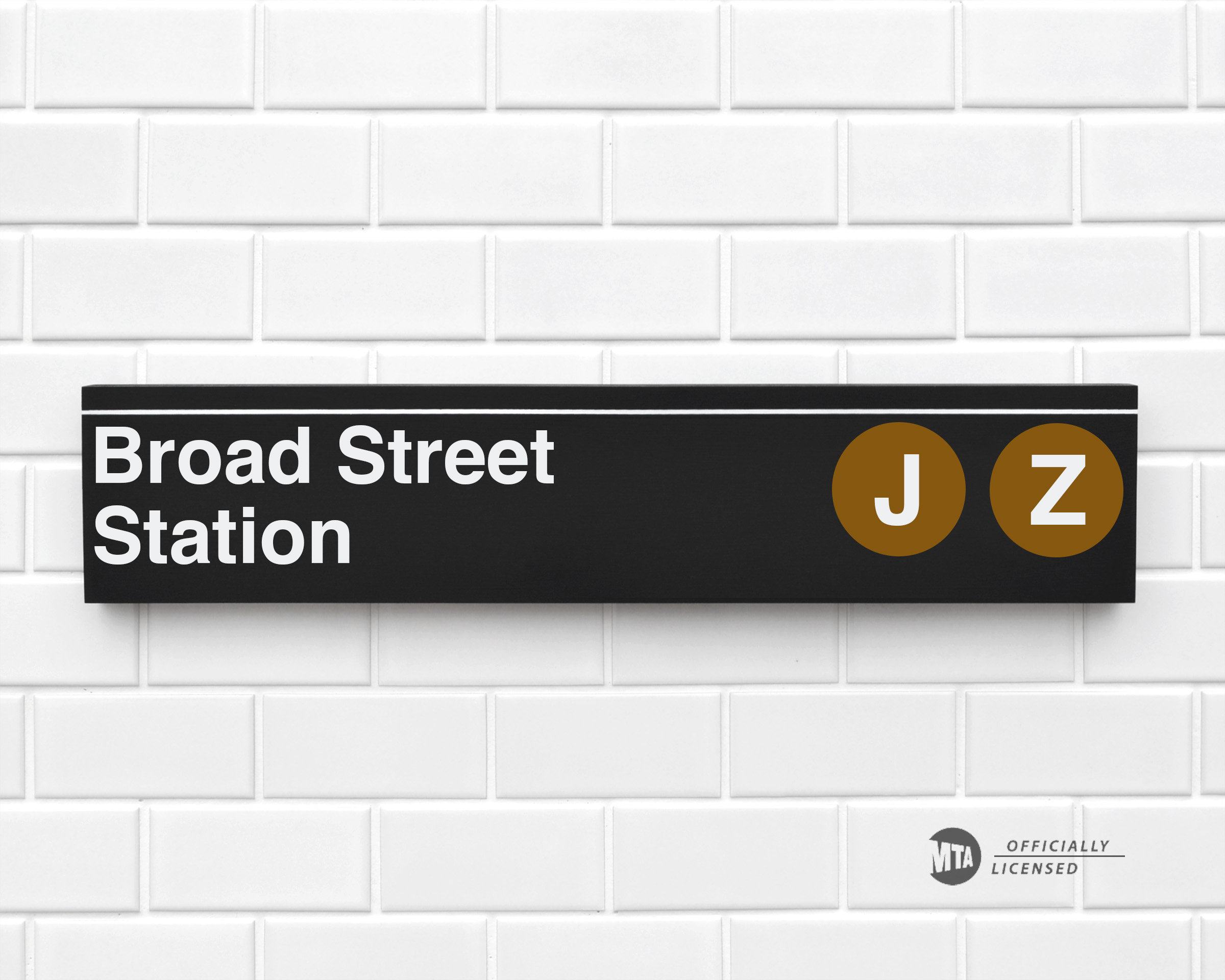 Broad Street Station New York City Subway Sign Wood Sign | Etsy
