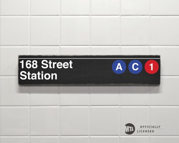 168 Street Station New York City Subway Sign Wood Sign | Etsy