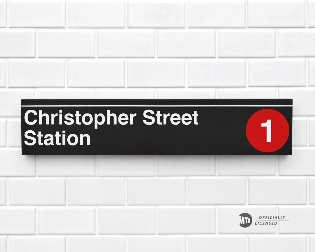 Christopher Street Station - New York City Subway Sign - Wood Sign - Etsy