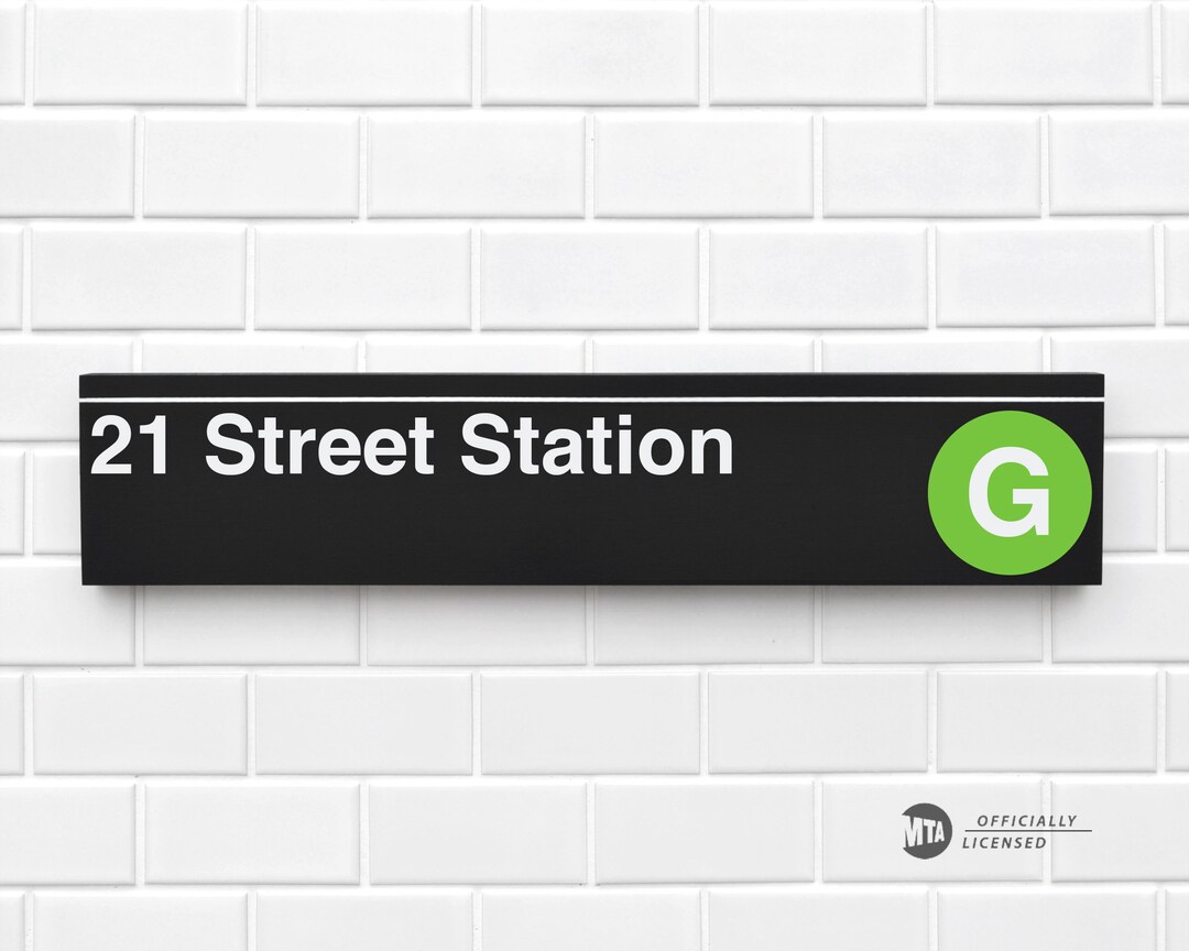 21 Street Station - New York City Subway Sign - Wood Sign - Etsy