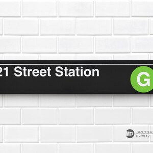 21 Street Station - New York City Subway Sign - Wood Sign - Etsy