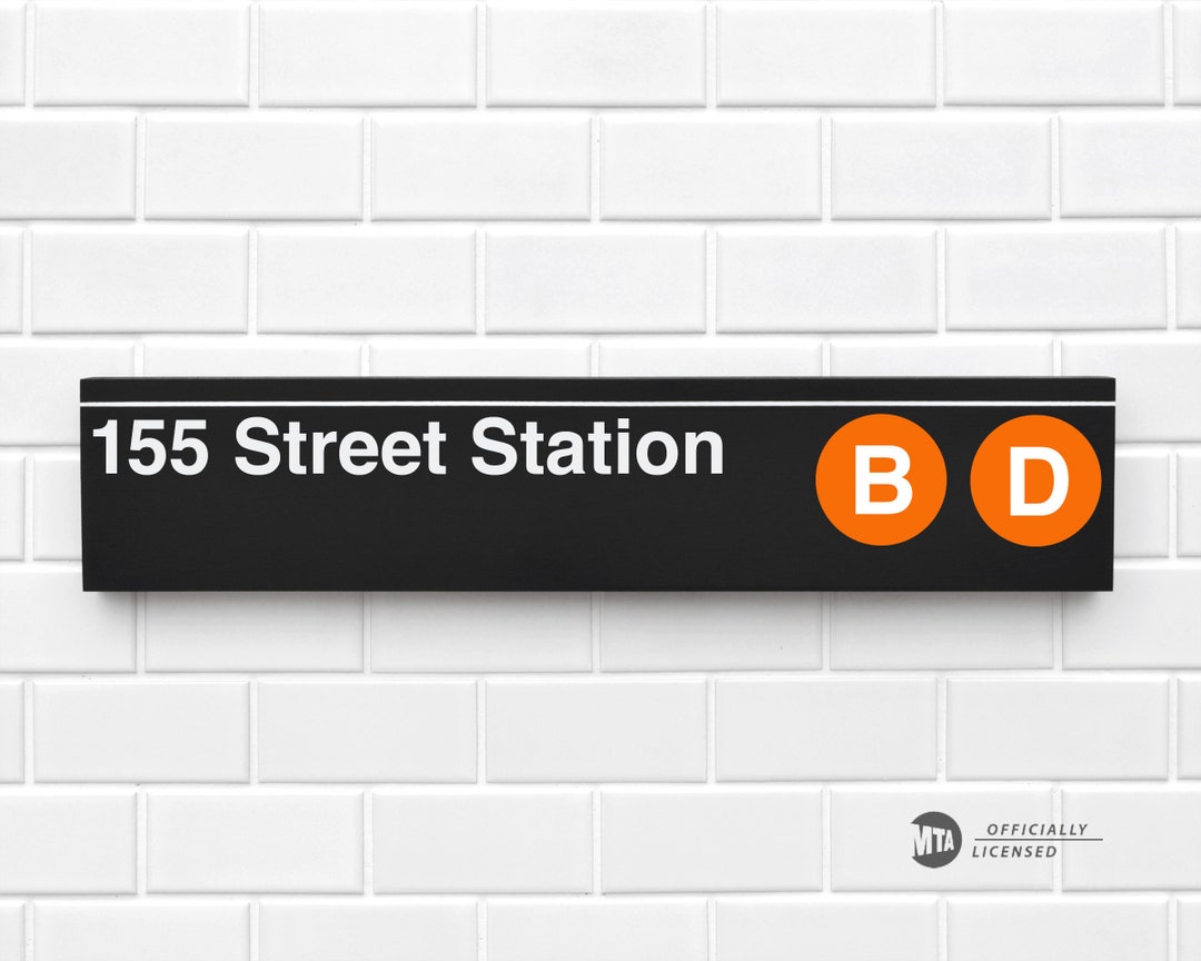 155 Street Station - New York City Subway Sign - Wood Sign - Etsy