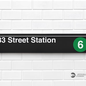 33 Street Station - New York City Subway Sign - Wood Sign - Etsy