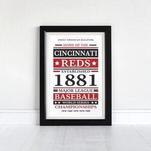 Cincinnati Reds Screen Printed Art Print - Etsy