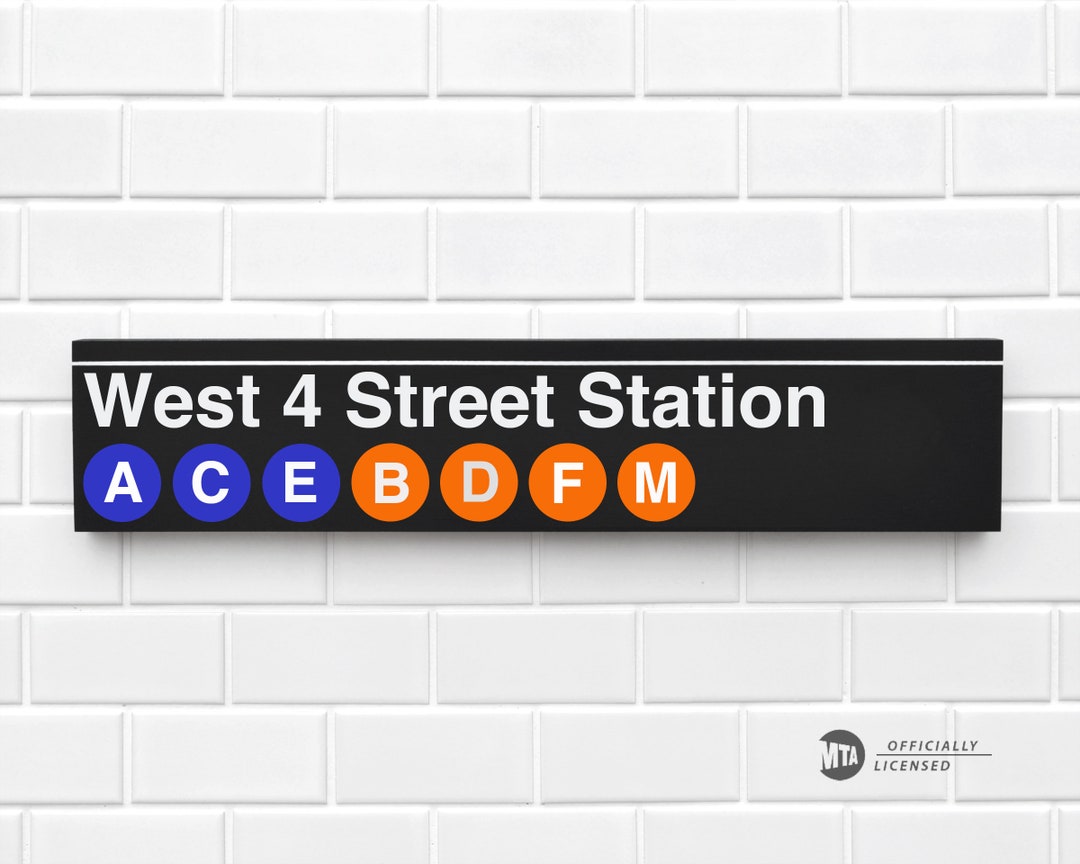 West 4 Street Station - New York City Subway Sign - Wood Sign - Etsy