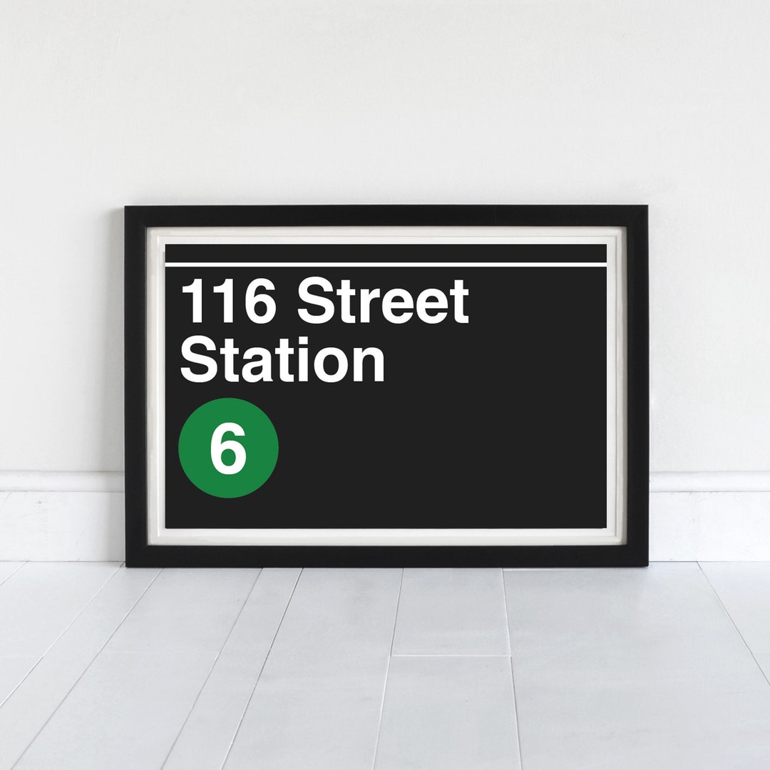 116 Street Station - New York Subway Sign - Art Print - Etsy