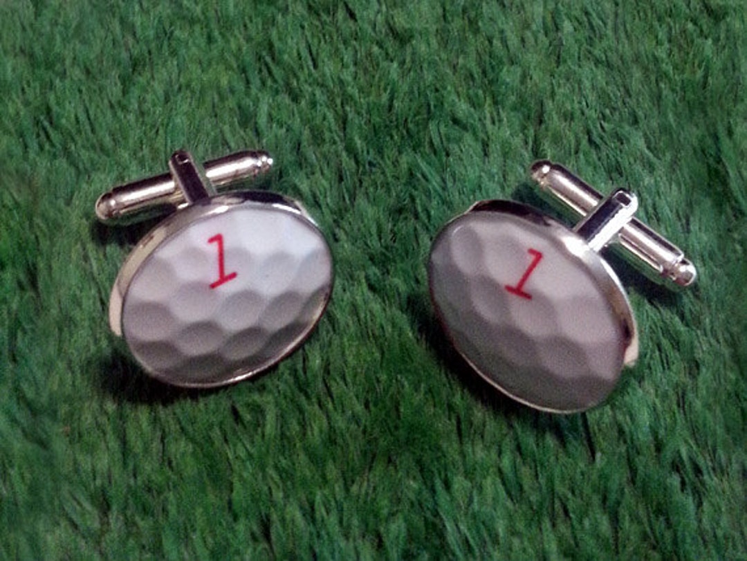 Real No. 1 Golf Ball Cufflinks - Handmade Cuff Links From a Real Golf ...