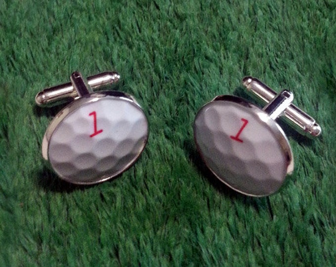 Real No. 1 Golf Ball Cufflinks - Handmade Cuff Links From a Real Golf ...