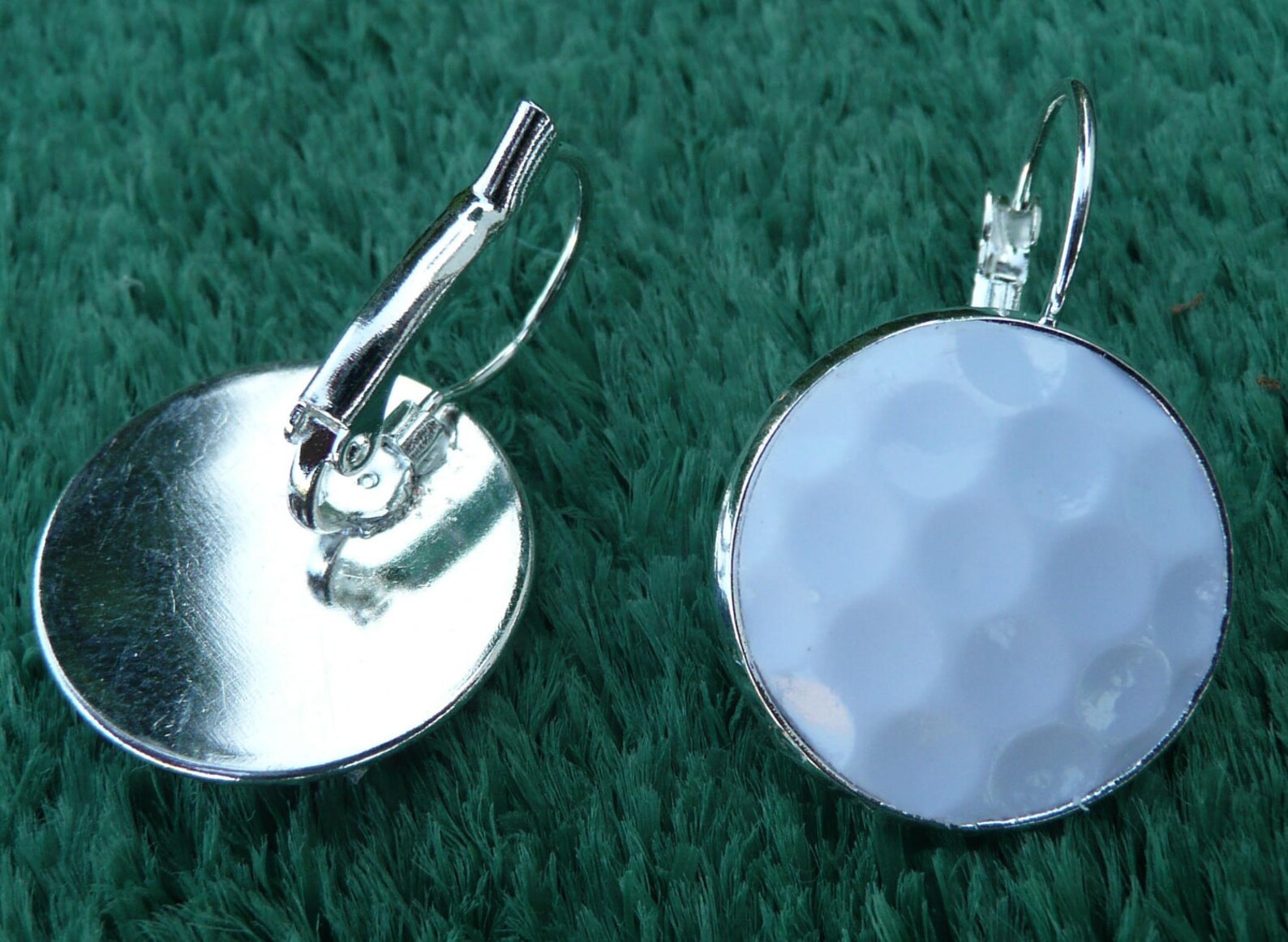 Real Golf Ball Earrings Handmade Earrings From a White | Etsy
