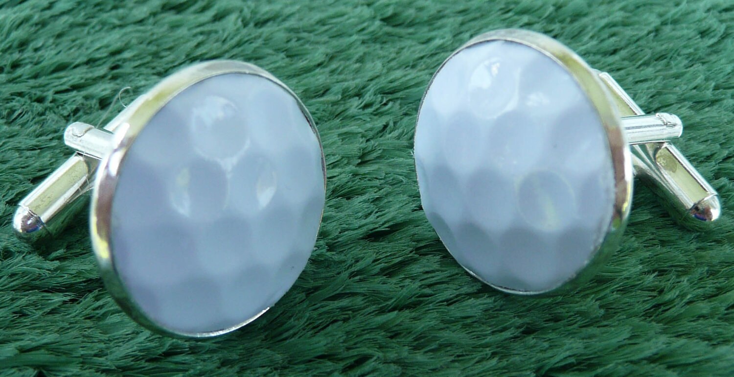 Real Golf Ball Cufflinks Handmade Cuff Links From a White - Etsy