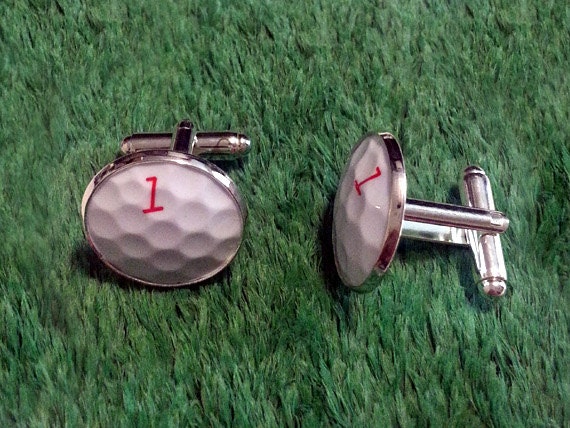 Real No. 1 Golf Ball Cufflinks - Handmade Cuff Links From a Real Golf ...