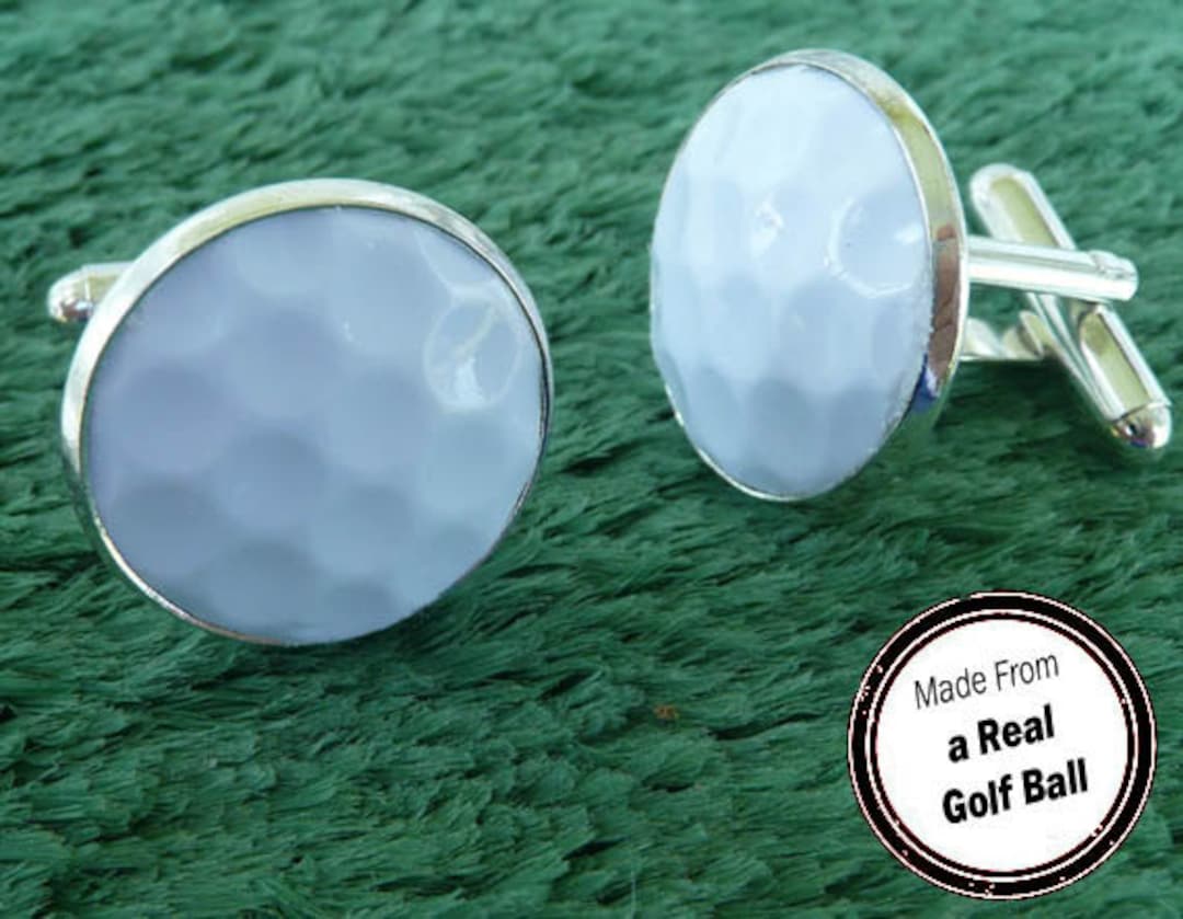 Real Golf Ball Cufflinks - Handmade Cuff Links From a Real Golf Ball ...