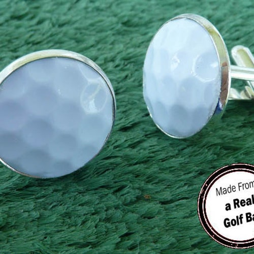 Real Golf Ball Cufflinks Handmade Cuff Links From a Real - Etsy
