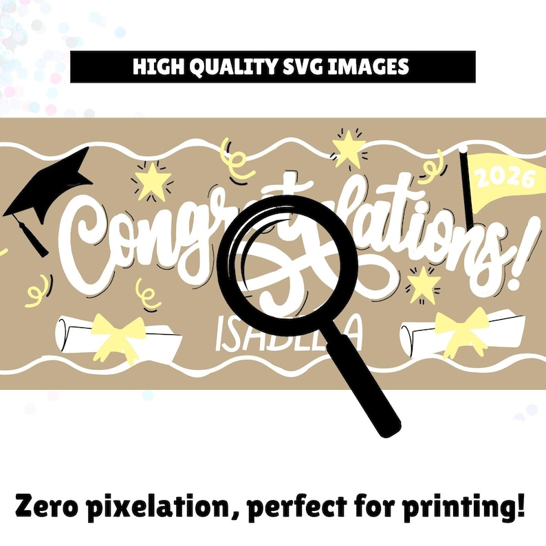 Congratulations Graduation Printable Traceable Editable Banner Template ...