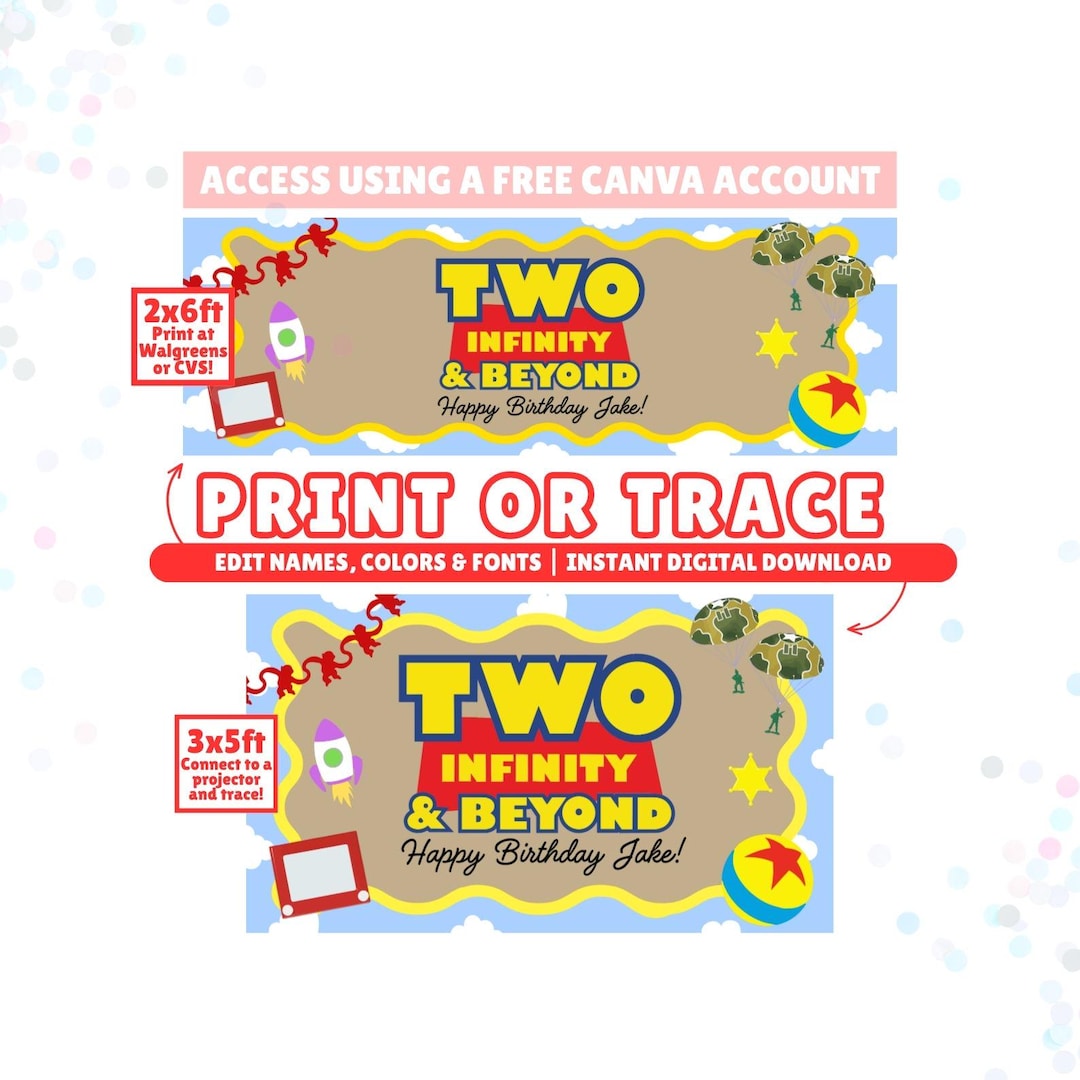Two Infinity and Beyond Toy Story Inspired Birthday Customizable ...
