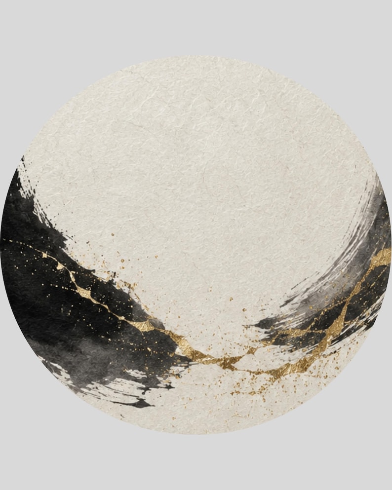 Enso Wall Art, Japanese Zen Circle Print, Kintsugi Inspired Artwork ...