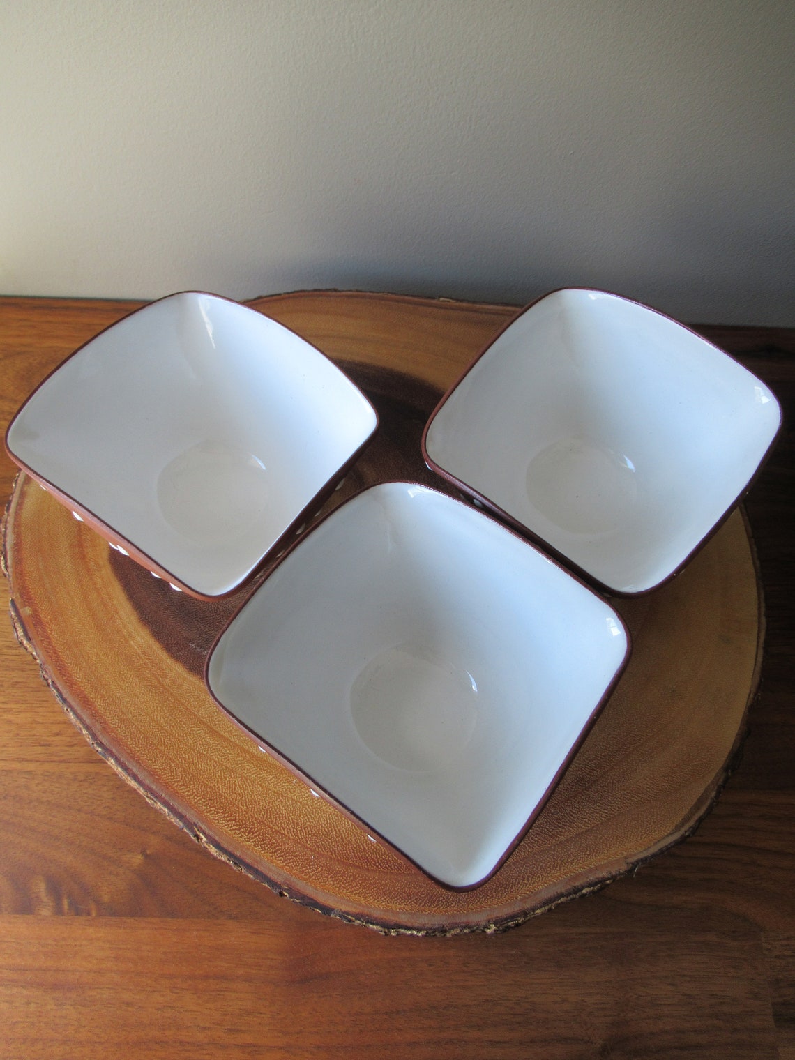 Vintage Scandinavian Studio Art Pottery Bowls Set of 3 Polka | Etsy