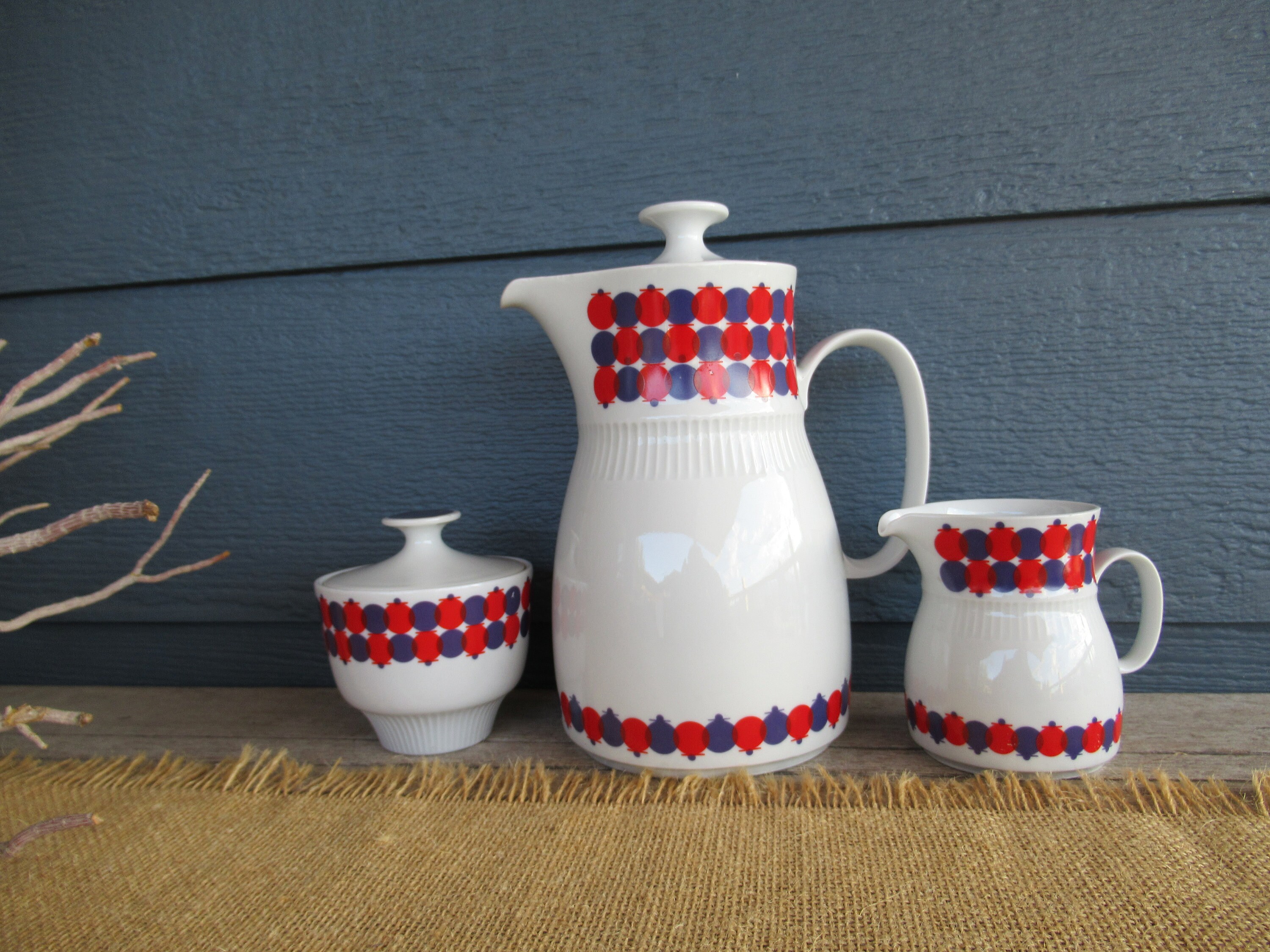 Vintage Mid Century Tea Set Teapot Creamer and Sugar Bowl | Etsy