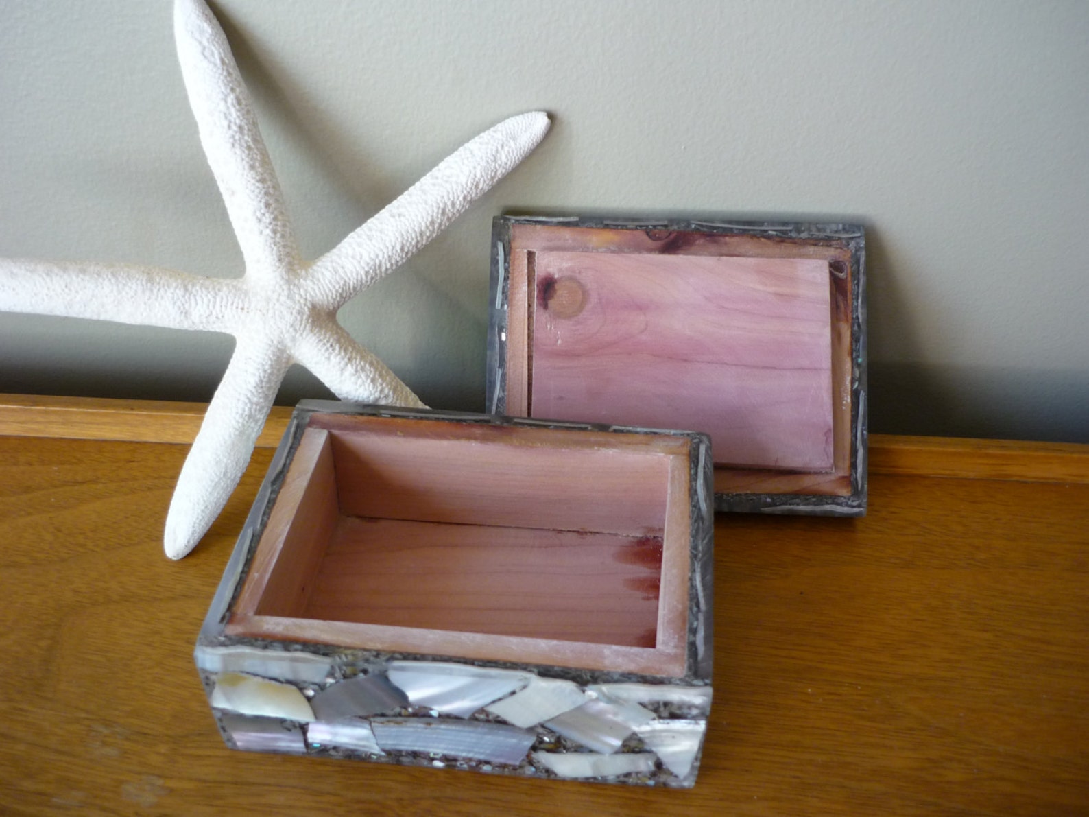 Vintage Decorative Wood and Shell Box Jewelry Box Nautical - Etsy
