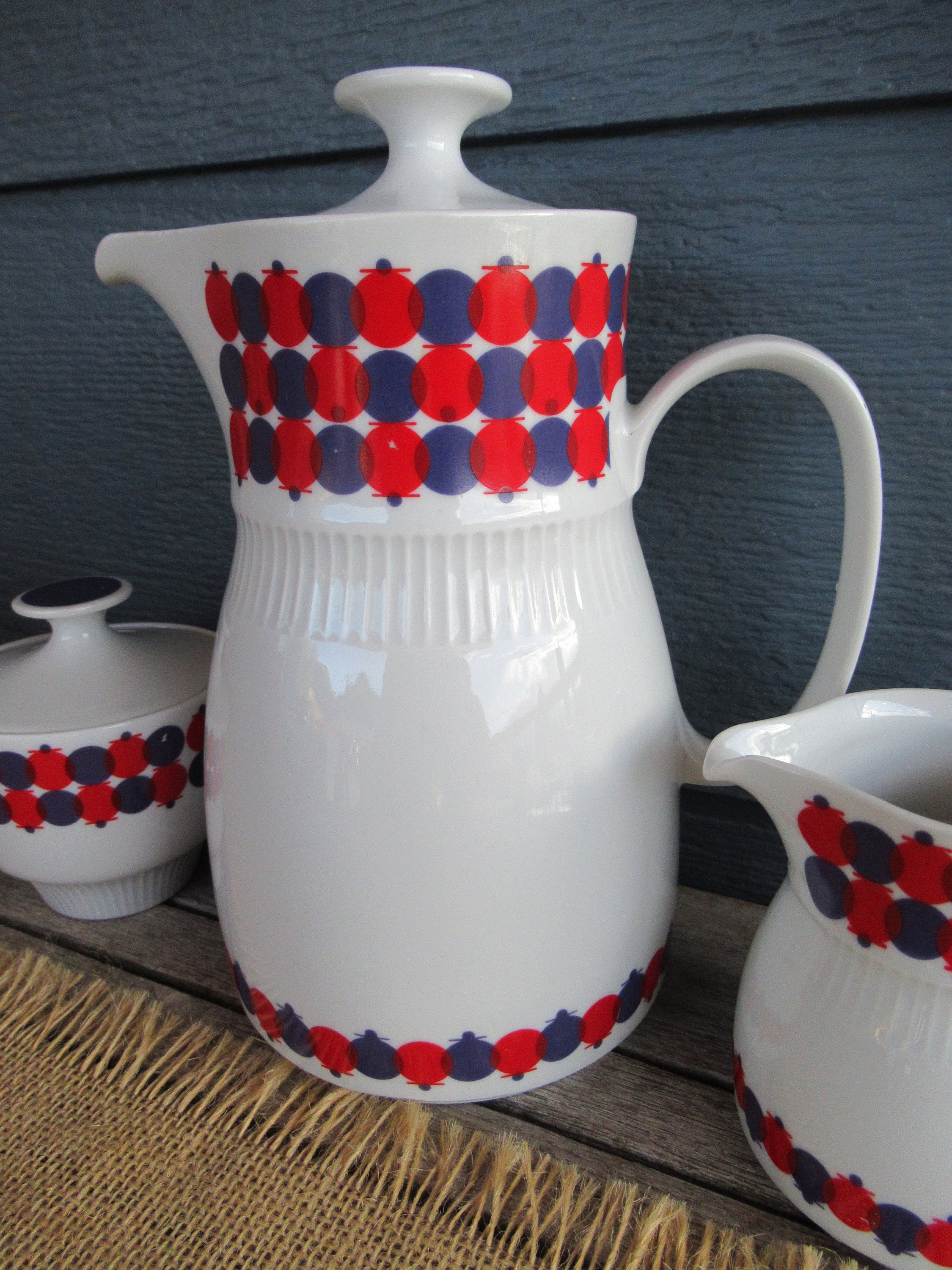 Vintage Mid Century Tea Set Teapot Creamer and Sugar Bowl | Etsy