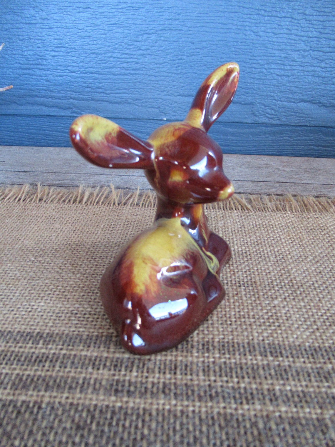 Vintage Ceramic Deer Figurine Mid Century Decor Glazed - Etsy