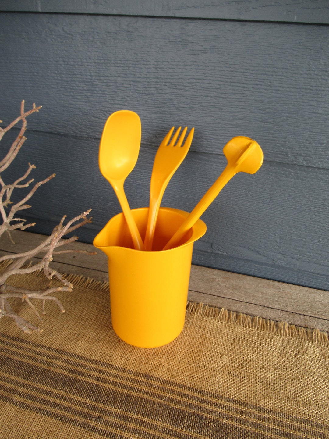 Vintage Rosti Melamine Pitcher and Utensil Set, Danish Modern Kitchen ...