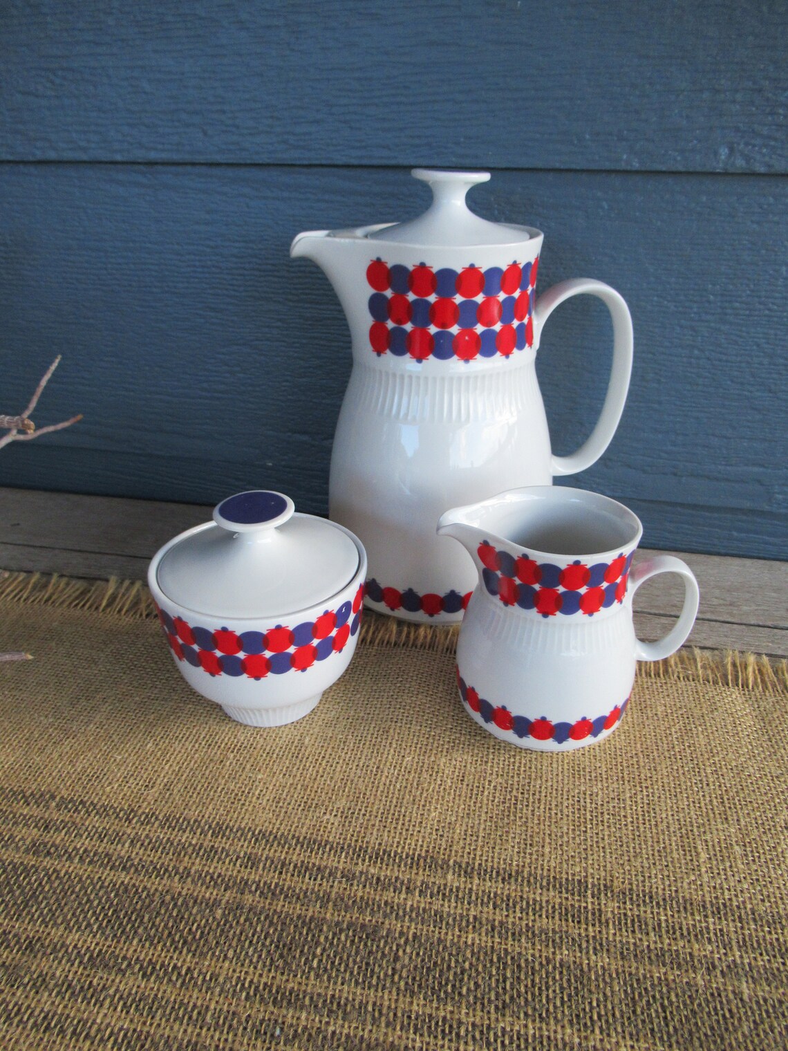 Vintage Mid Century Tea Set Teapot Creamer and Sugar Bowl | Etsy