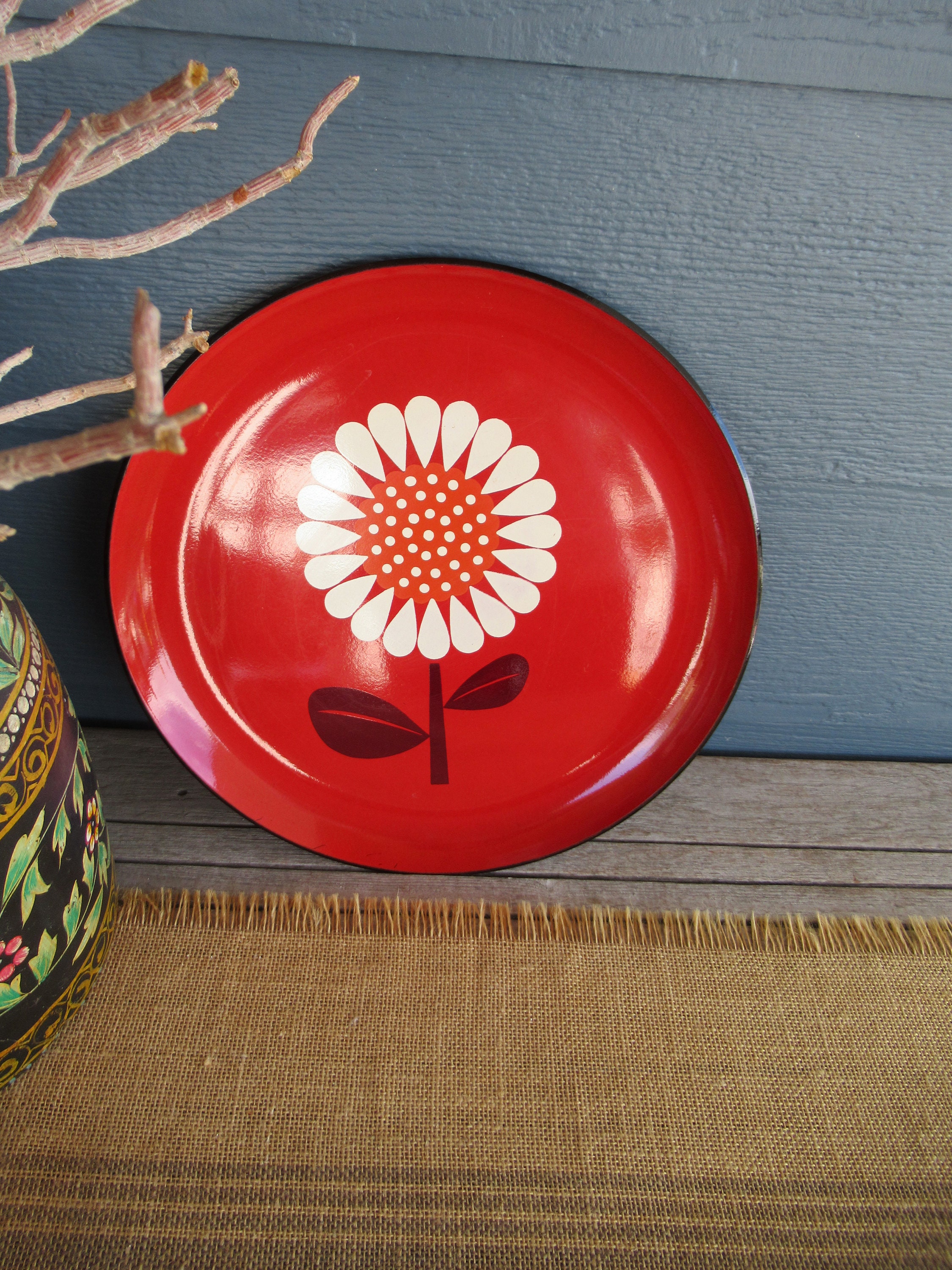 Melamine Plate Red Lacquer