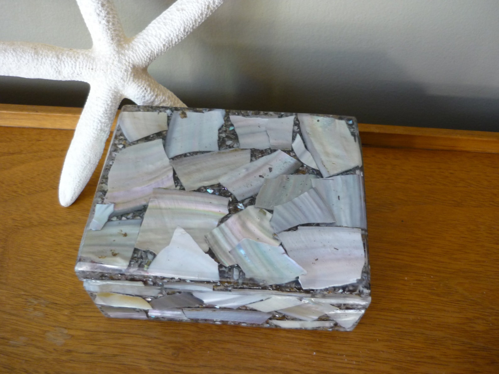 Vintage Decorative Wood and Shell Box Jewelry Box Nautical - Etsy