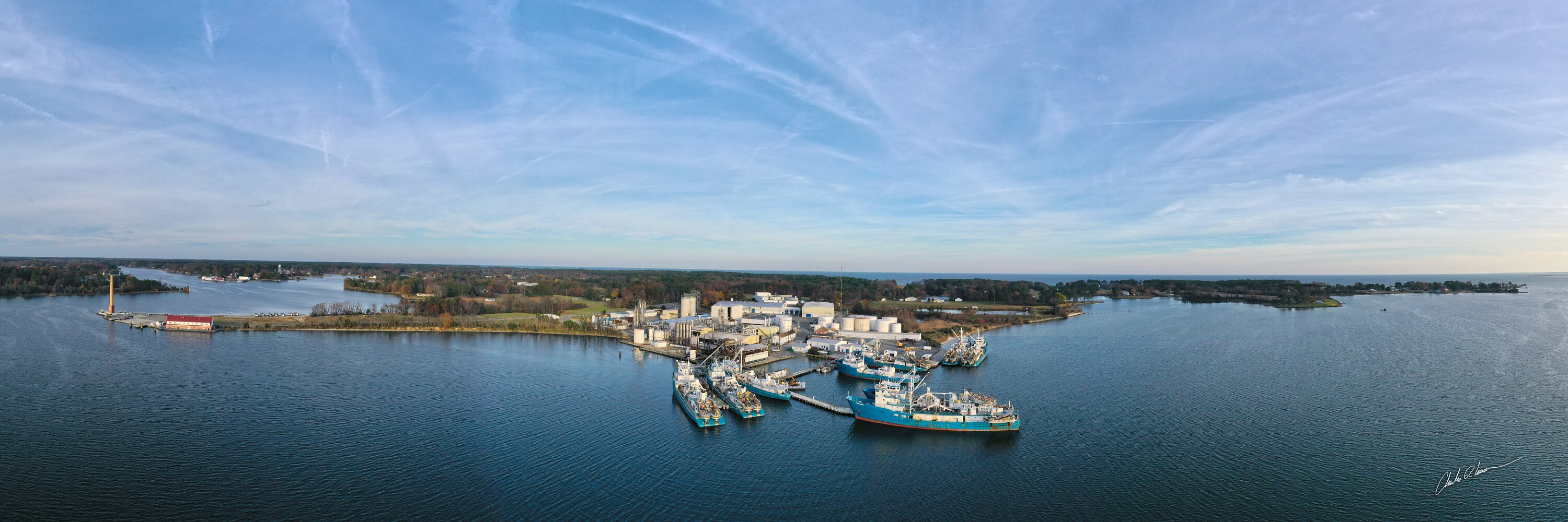 Omega Protein Aerial Panorama Photograph Reedville, Virginia - Etsy UK