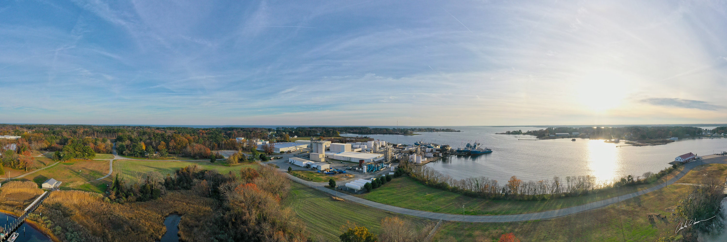 Omega Protein Aerial Panorama Photograph Reedville, Virginia - Etsy