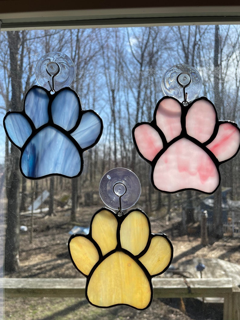 Paw Print Sun Catcher - Etsy