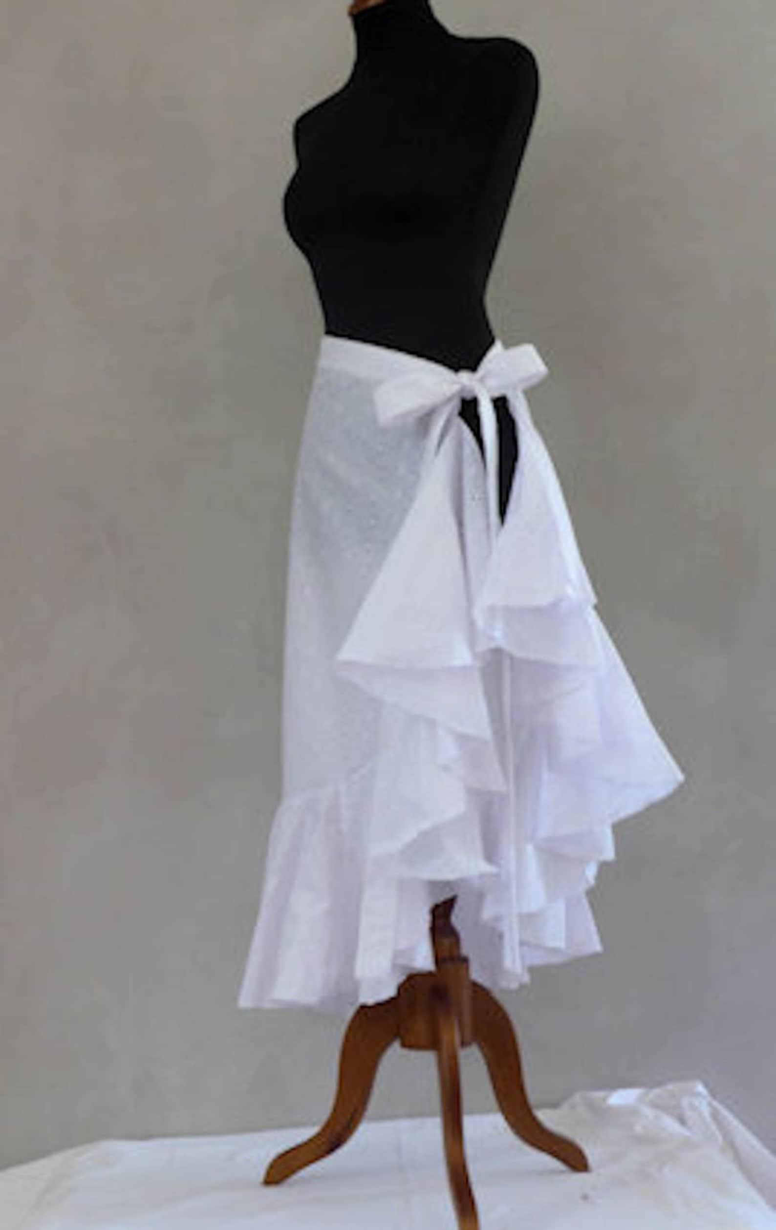 Knee Lengh White Broderie Anglaise Cotton Fandango Beach Cover up Pareo ...